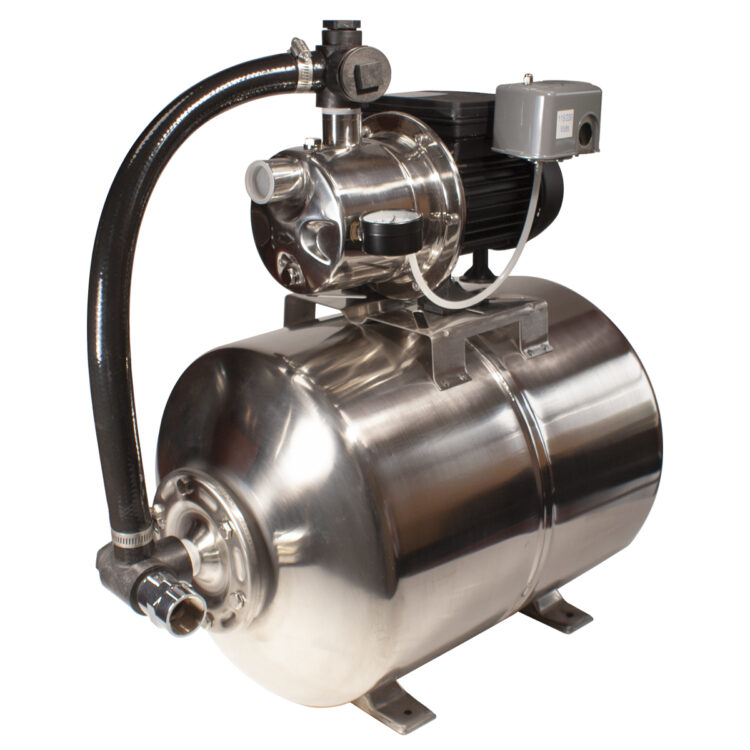Shallow Well Stainless-Steel Jet Pump with Pressure Tank - Burcam